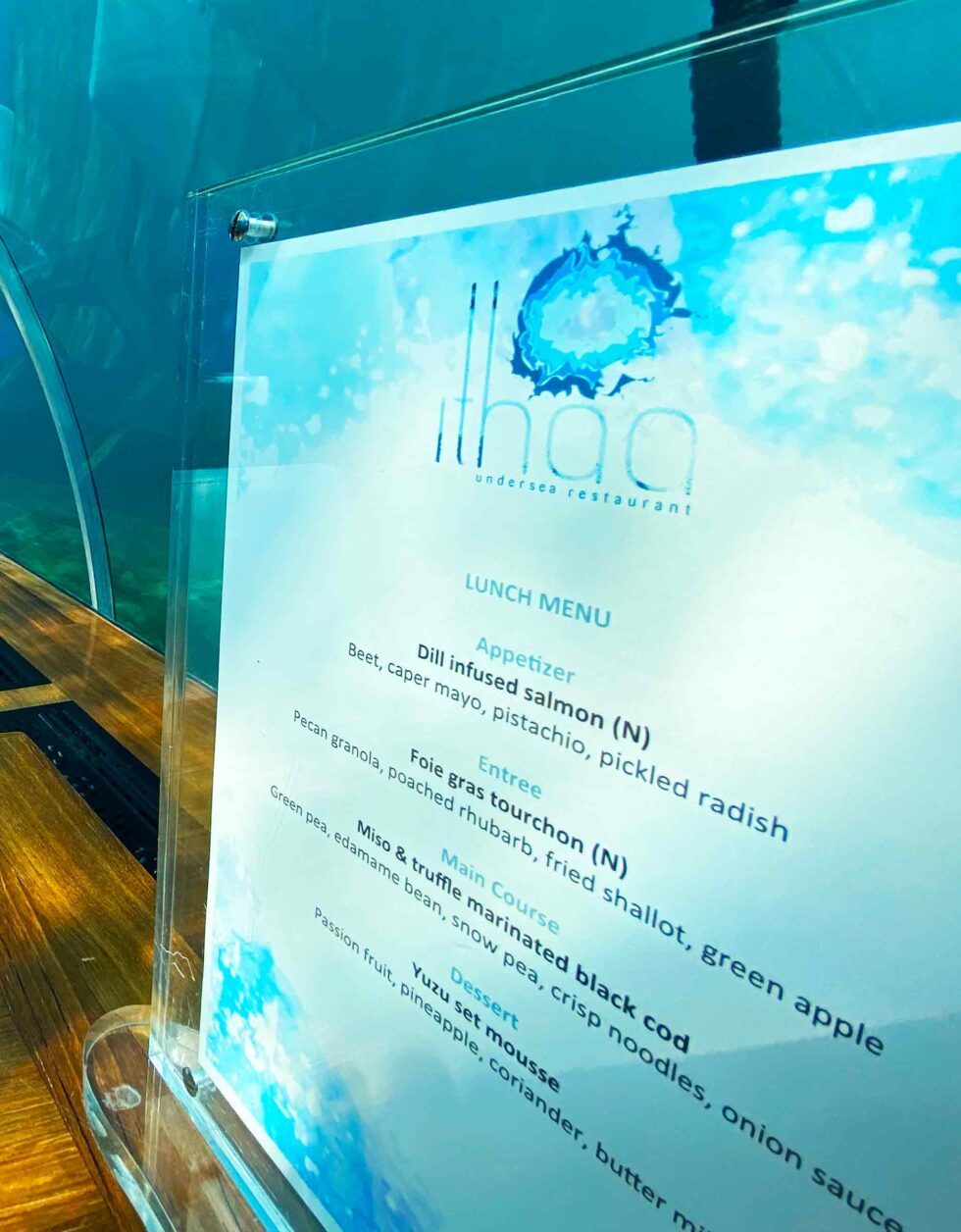 Ithaa, el primer restaurante submarino del mundo en Maldivas